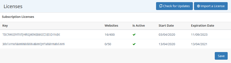 Licensing Settings | Invicti